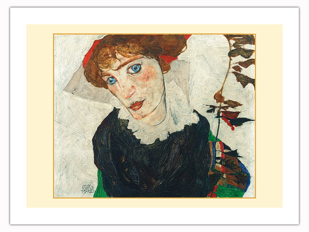 Portrait of Wally Neuzil - From an Original Color Painting by Egon ...