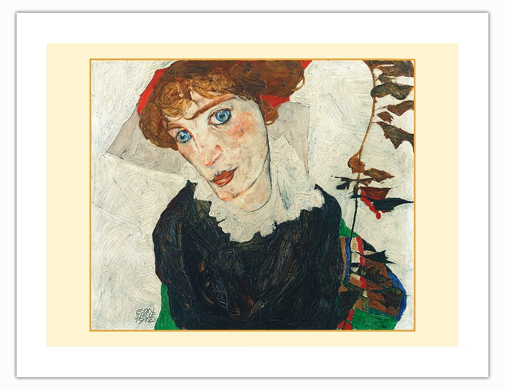 Portrait of Wally Neuzil - From an Original Color Painting by Egon ...