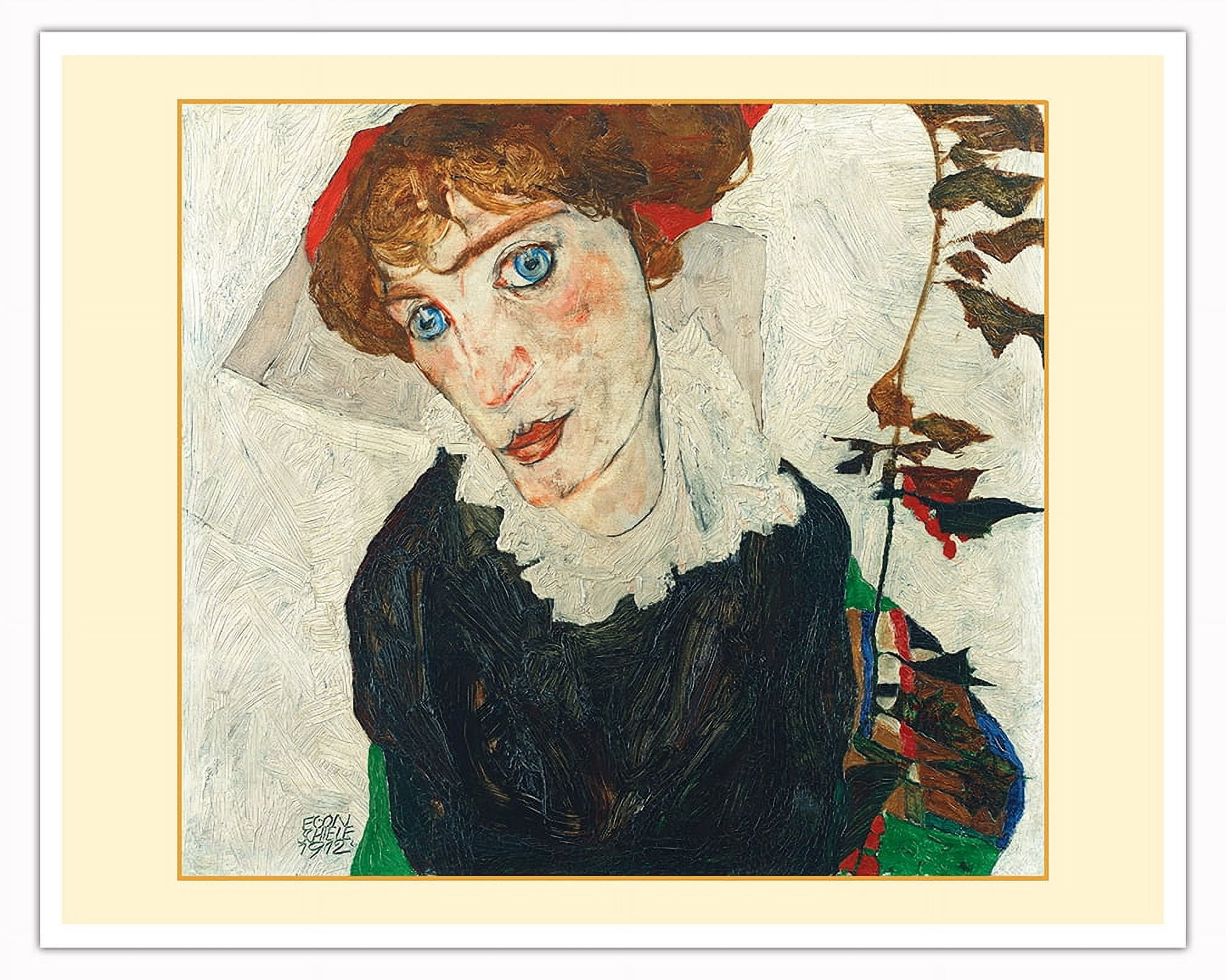 Portrait of Wally Neuzil - From an Original Color Painting by Egon ...