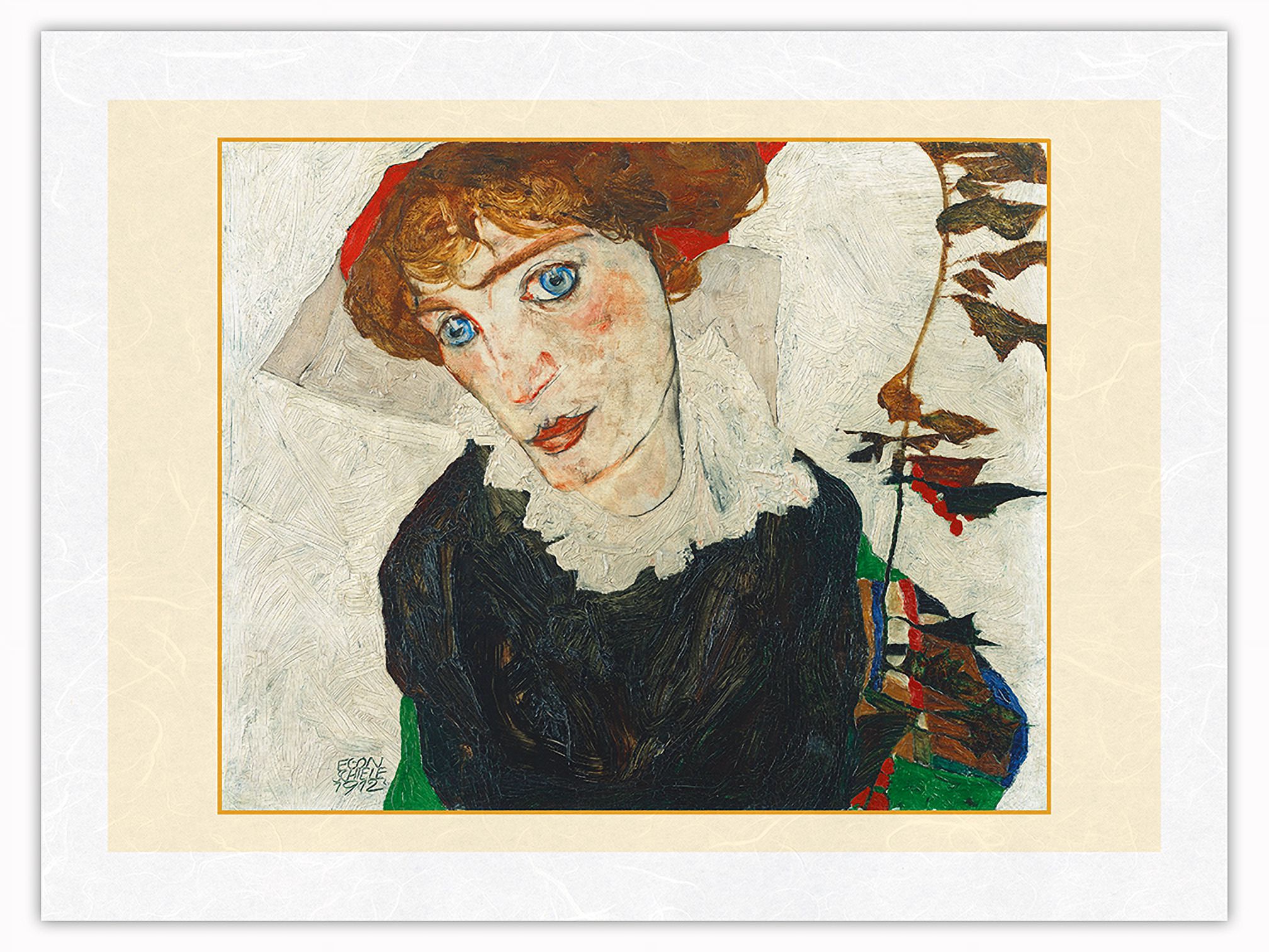 Portrait of Wally Neuzil - From an Original Color Painting by Egon ...