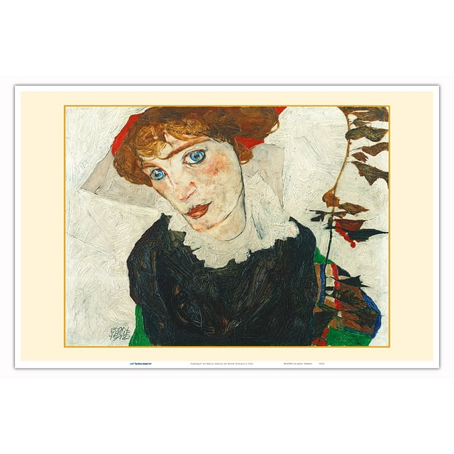 Portrait of Wally Neuzil - From an Original Color Painting by Egon ...