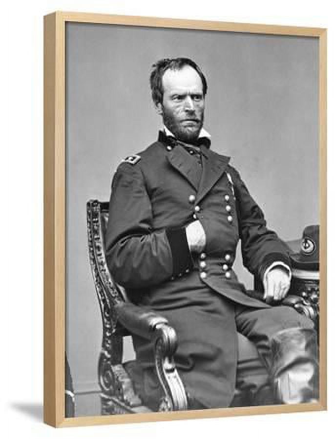 Portrait of William T Sherman, Figurative Framed Art Print Wall Art ...