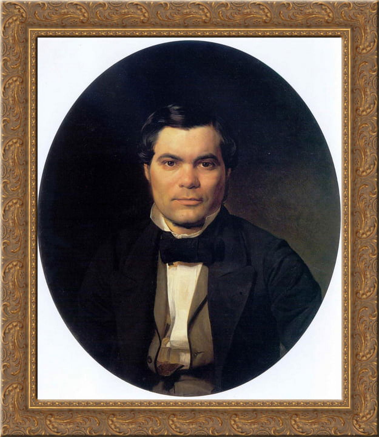 Portrait of Yakov Merkulov 24x20 Gold Ornate Wood Framed Canvas Art by ...