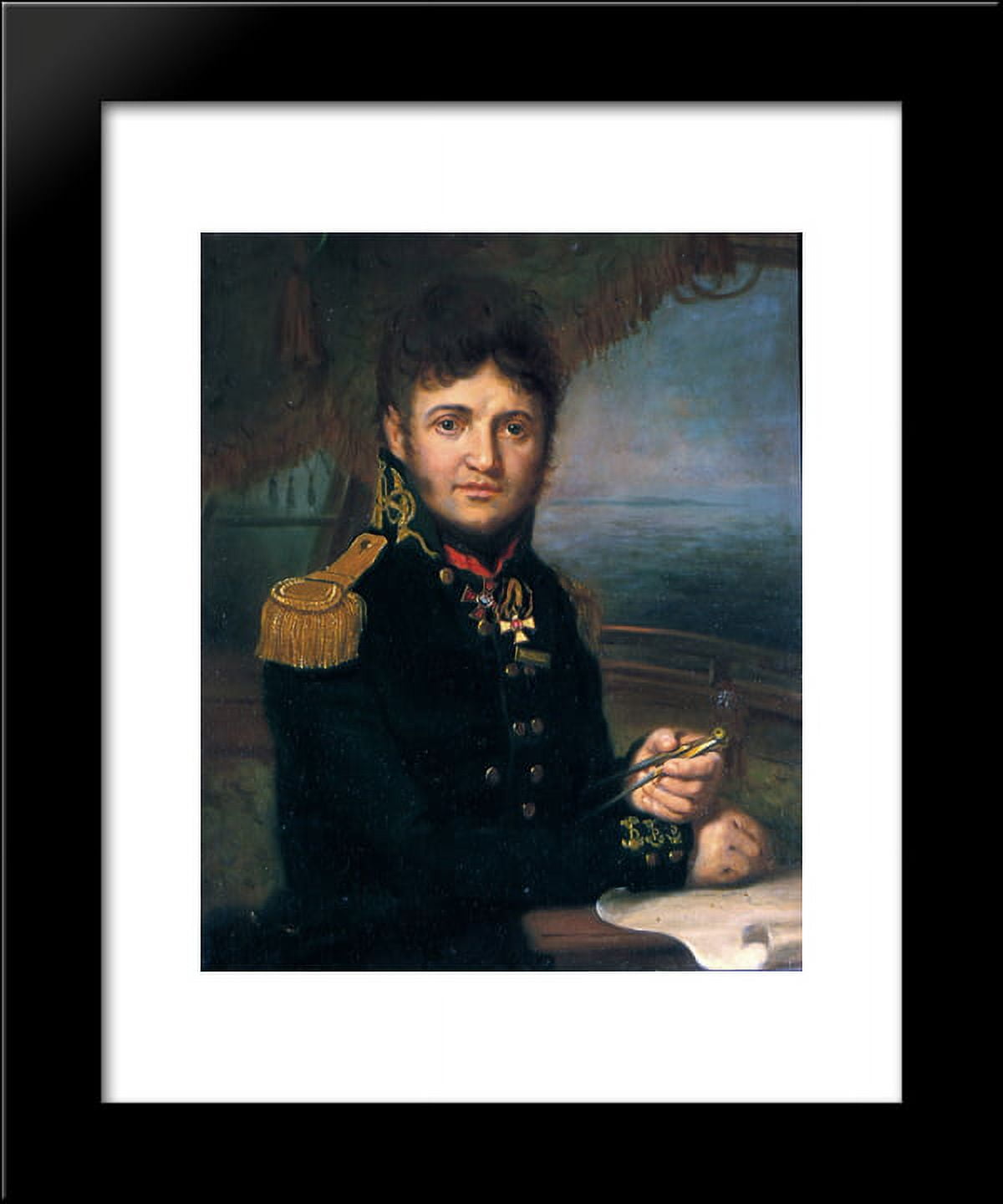 Portrait of Yuri F. Lisyansky 20x24 Framed Art Print by Vladimir ...