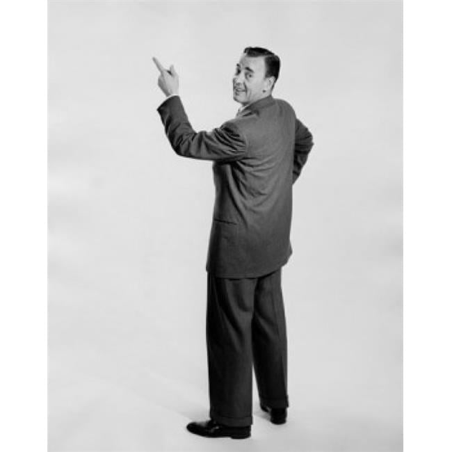 Portrait of a Businessman Pointing Upwards Poster Print - 18 x 24 in ...
