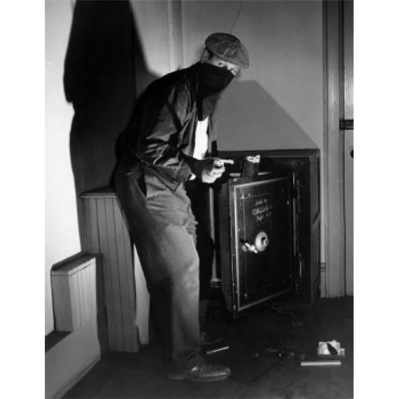 Portrait of a Thief Standing Near an Open Safe Poster Print - 18 x 24 ...