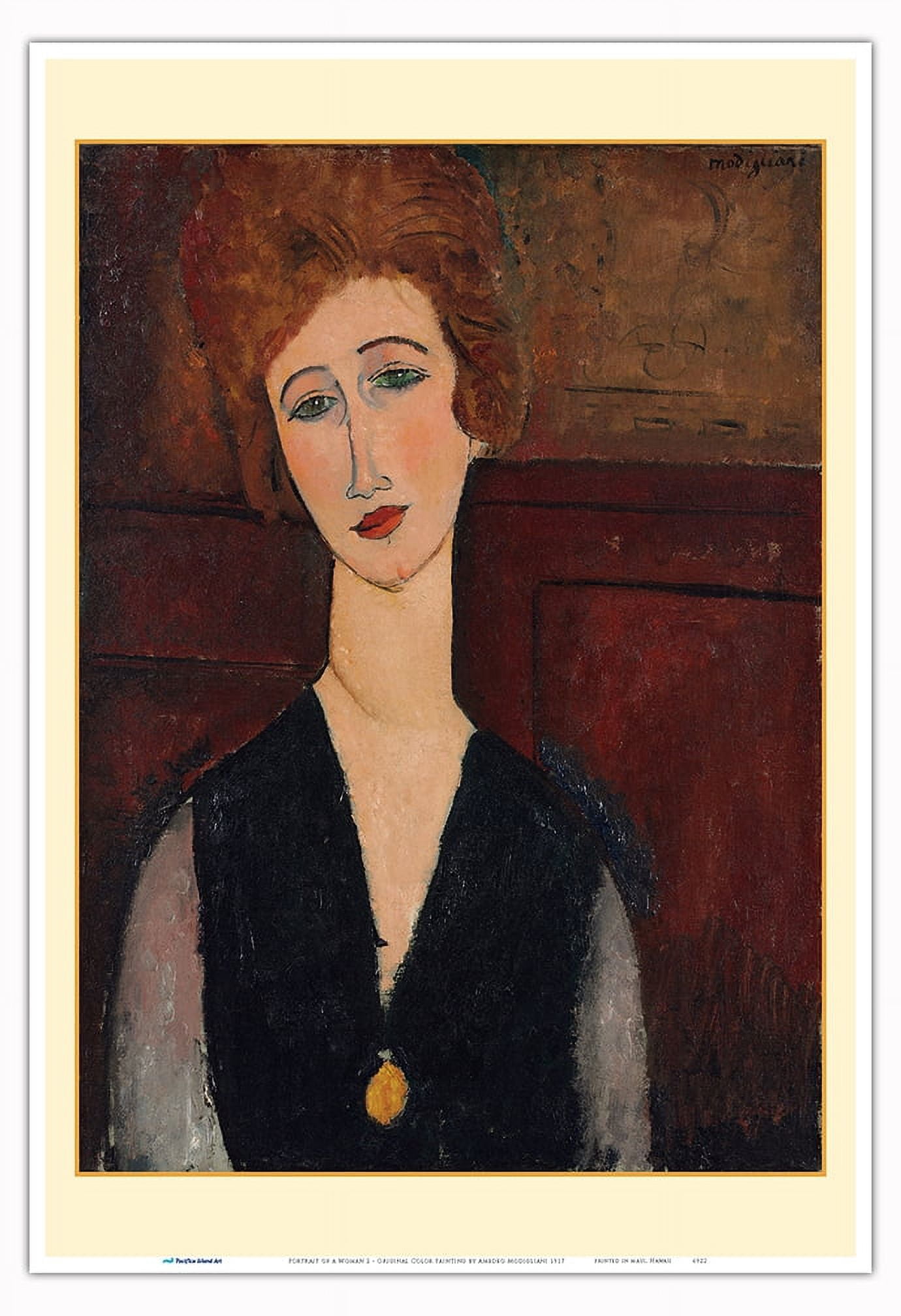 Portrait of a Woman 2 - From an Original Color Painting by Amedeo ...