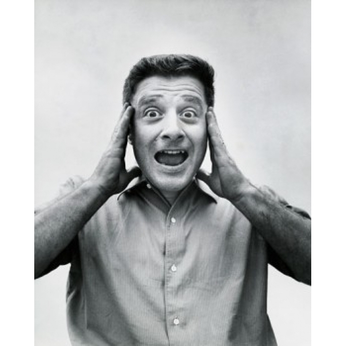 Portrait of a mid adult man suffering from a headache Poster Print (18 ...