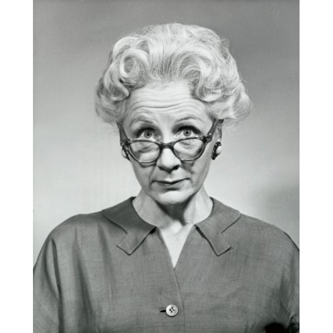 Portrait of a senior woman staring Poster Print (18 x 24) - Walmart.com