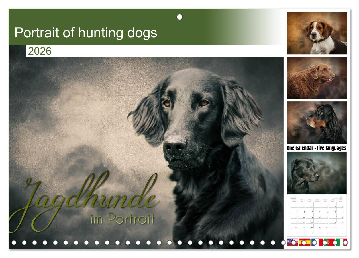Portrait of hunting dogs (Monthly Wall Calendar 2026 16.5 x 23.4 (open ...