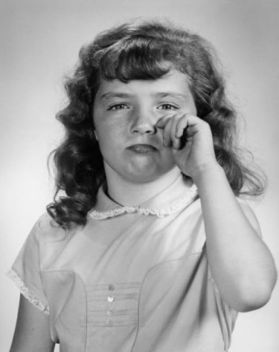 Portrait of little girl crying Poster Print (18 x 24) - Walmart.com