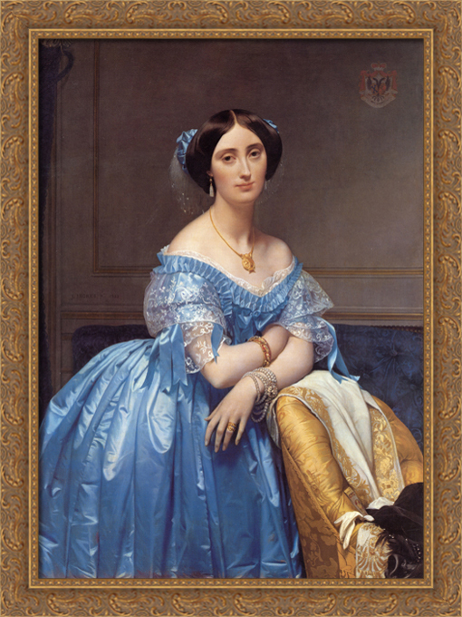 Portrait of the Princesse de Broglie 28x36 Large Gold Ornate Wood ...