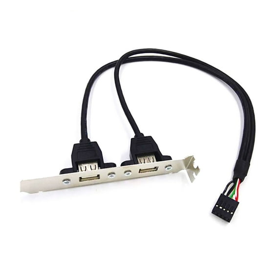 Ports USB2.0 to Motherboard 9Pin Baffle Cable Adapter 9 Pins PCI USB PC ...