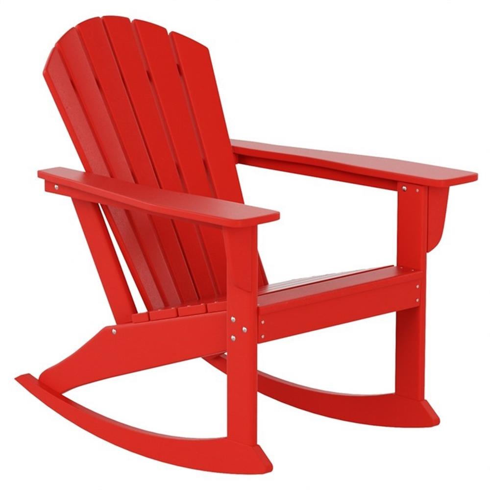 Portside Outdoor Poly Plastic Adirondack Rocking Chair - Walmart.com
