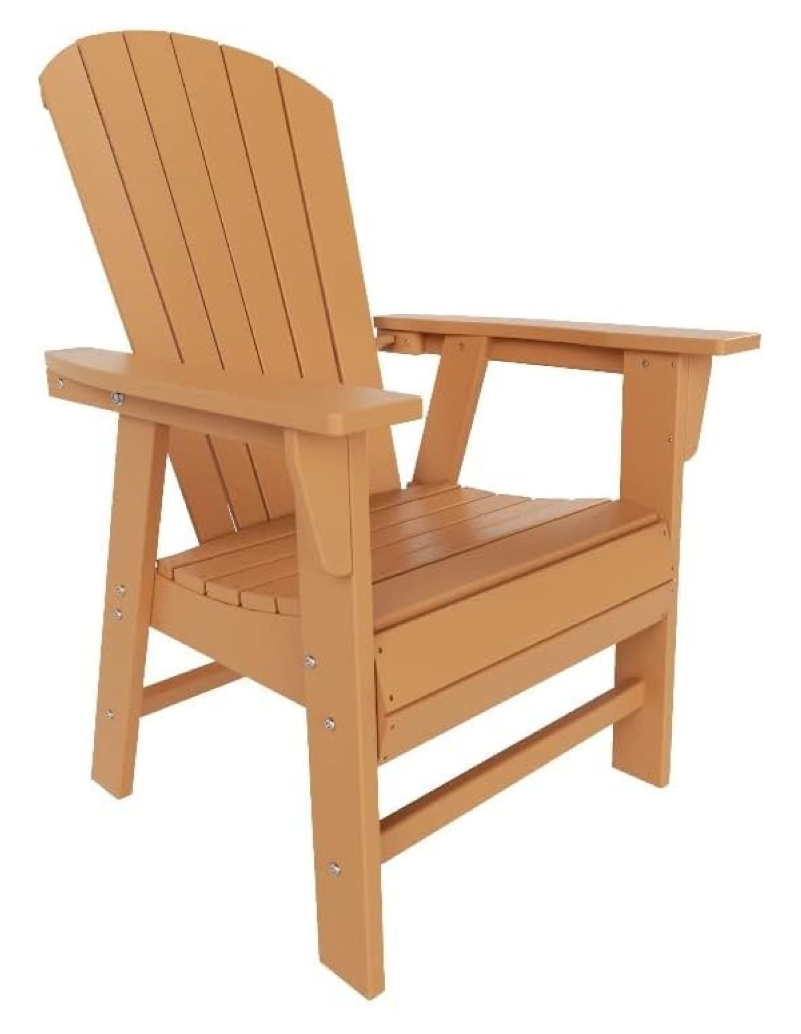 Portside Seashell Outdoor Patio Adirondack Dining Chair HDPE Weather ...