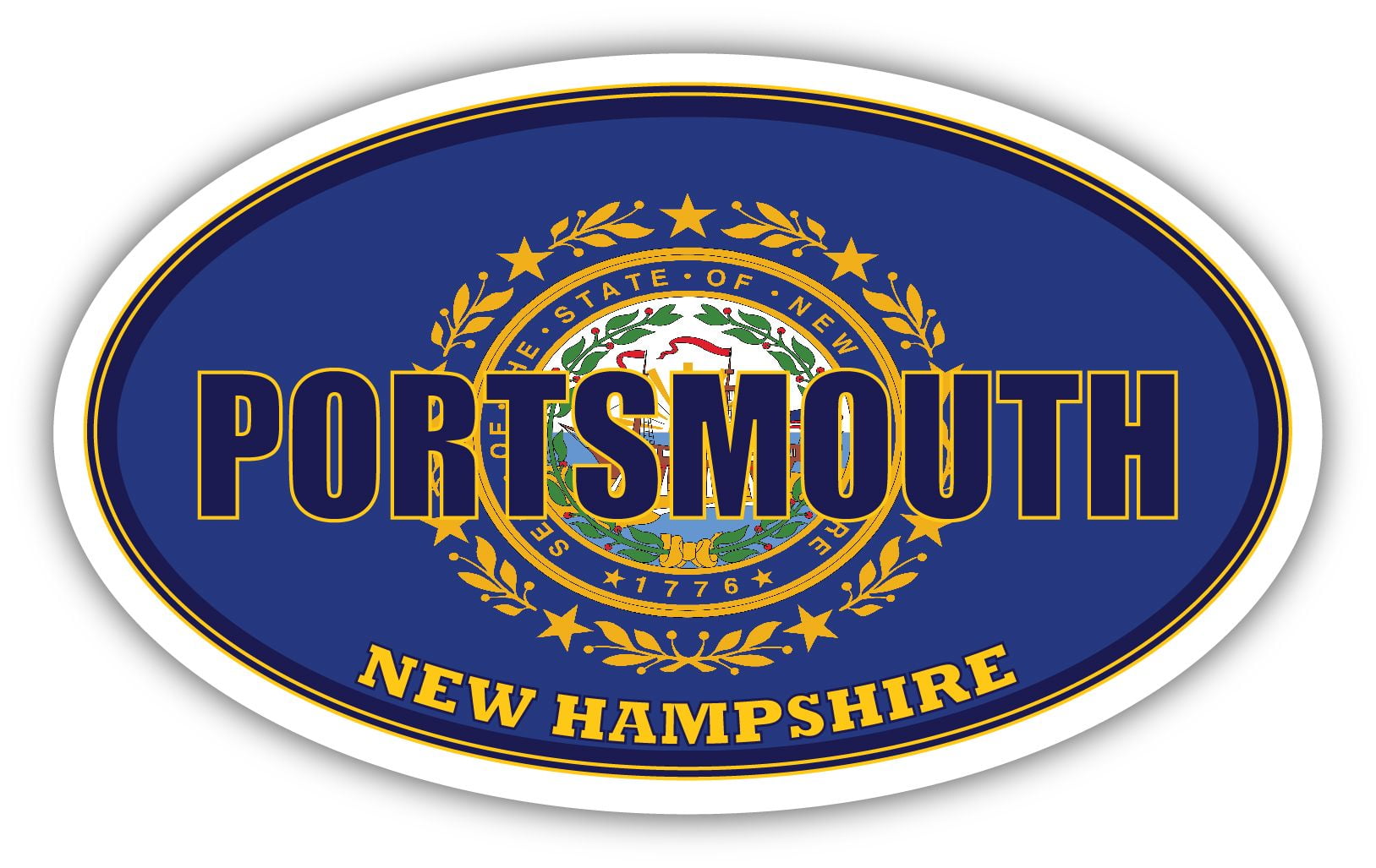 Portsmouth City New Hampshire State Flag | NH Flag Rockingham County ...