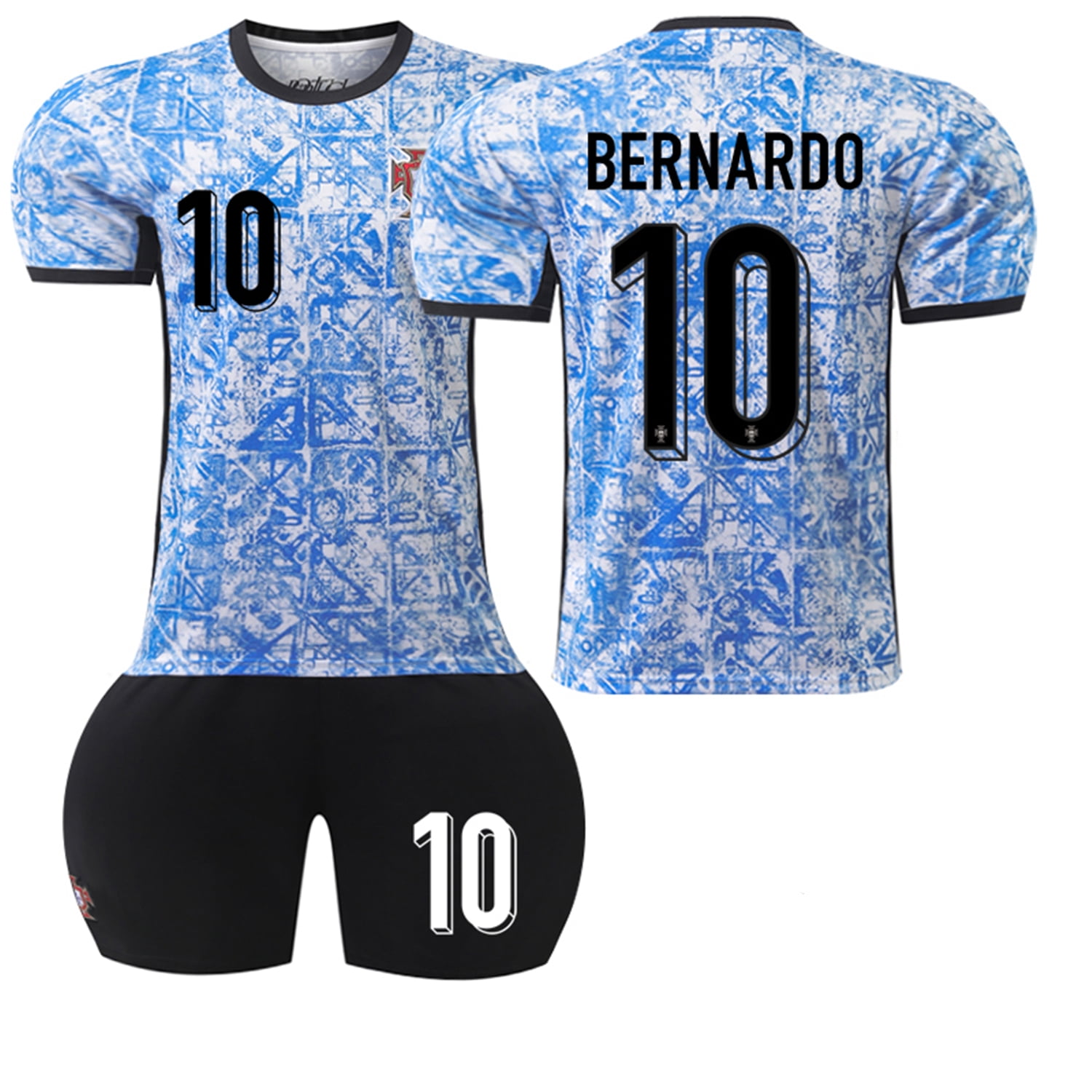 Portugal Away Stadium Shirt 2024 with Bernardo 10 printing - Walmart.com