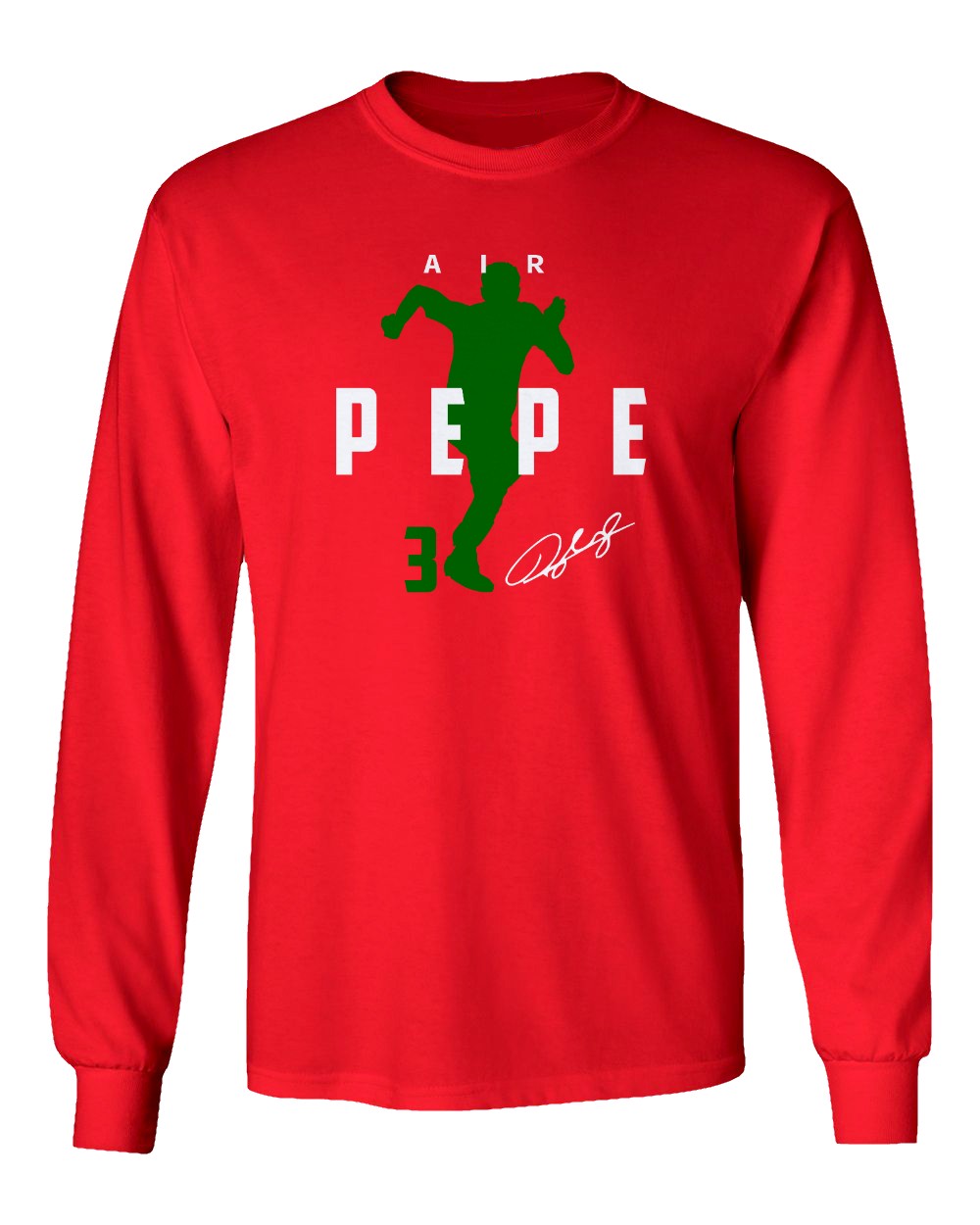 Portugal Football Air Pepe 2022 World Soccer Fan Long Sleeve T-Shirt ...