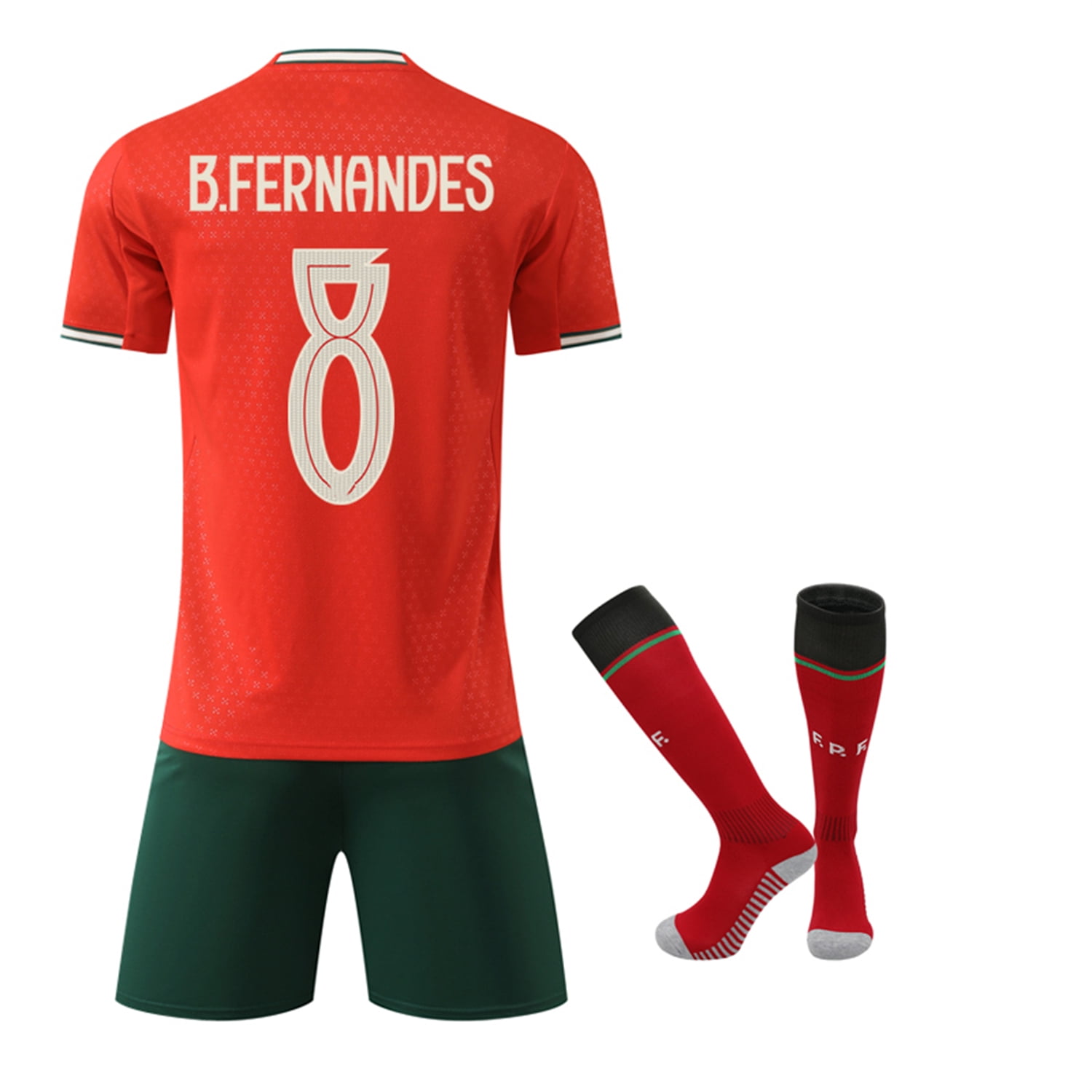 Portugal Home 2025 Authentic #8 B Fernandes Jersey Kit - Walmart.com