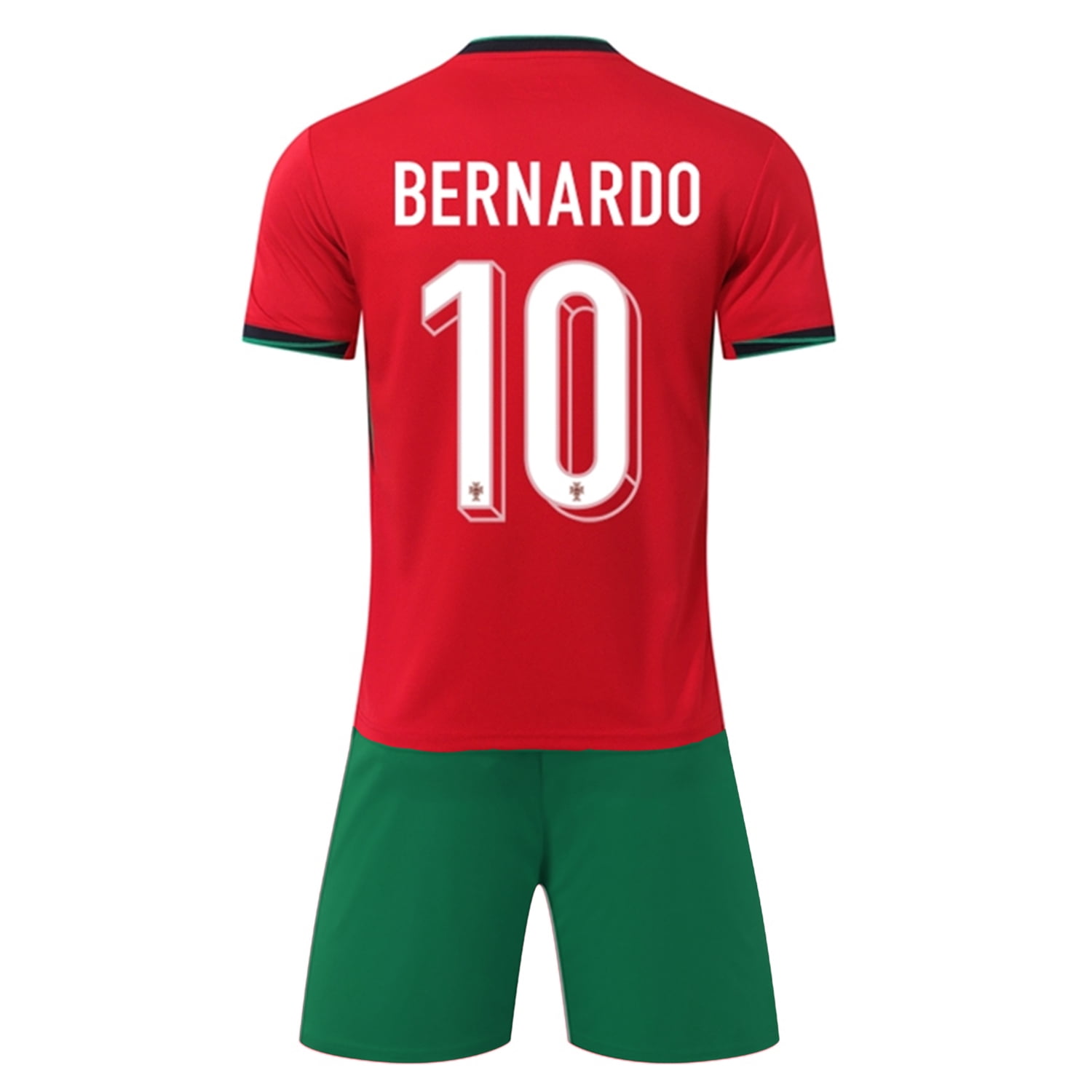 Portugal Home Stadium Shirt 2024 with Bernardo 10 printing - Walmart.com