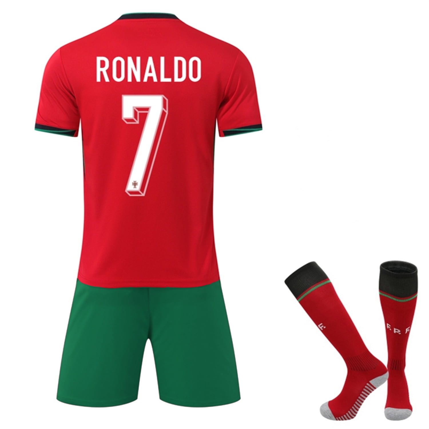 Portugal Home UEFA Euro Cup 2024 #7 Ronaldo Soccer Jersey - Walmart.com