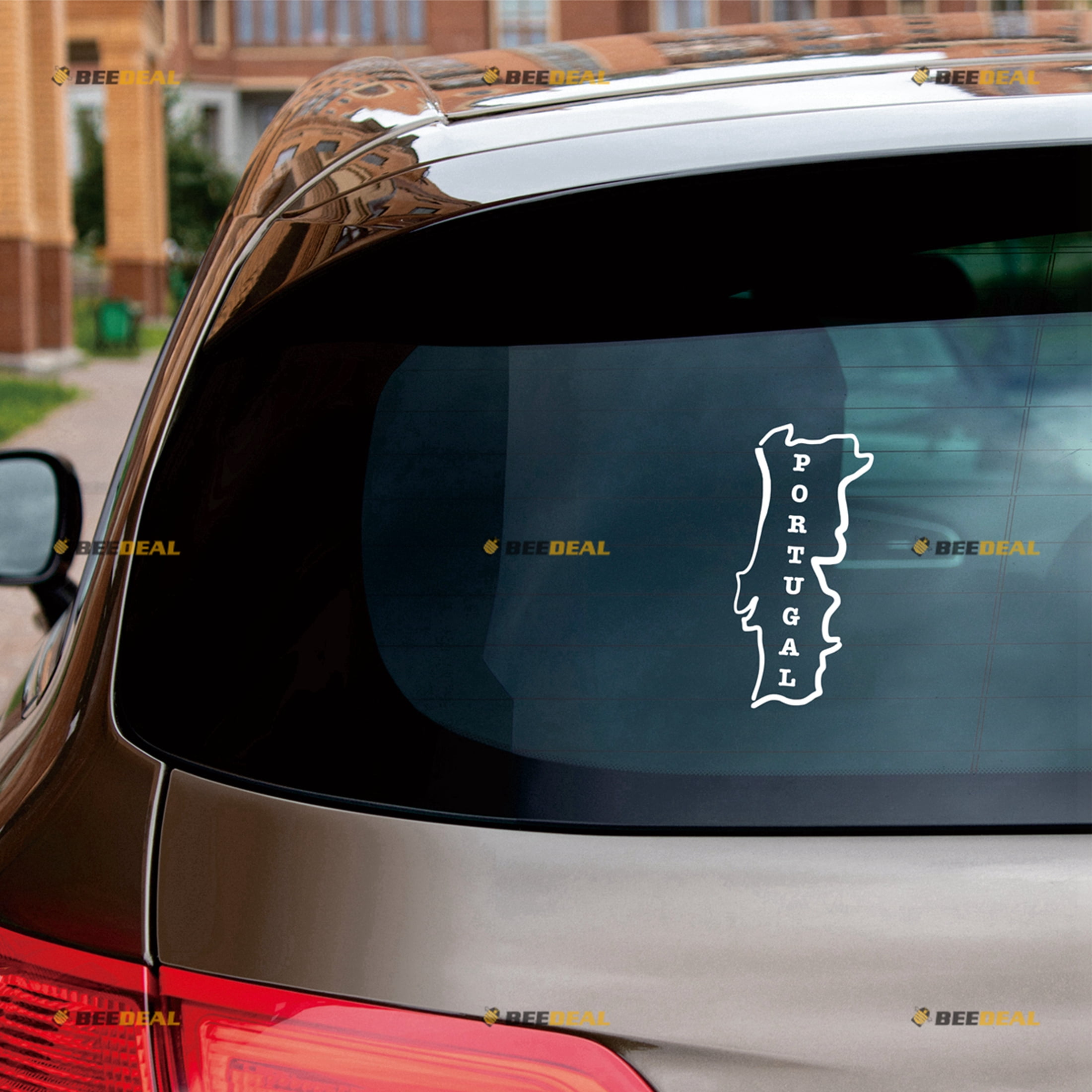 Portugal Map Outline Silhouette Sticker Decal Vinyl Portuguese - 2 Pack ...