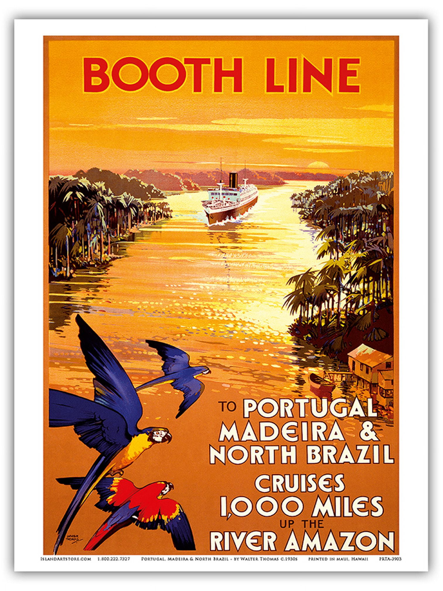 Portugal - North Brazil - Booth Line - Cruises 1,000 Miles Up the River ...
