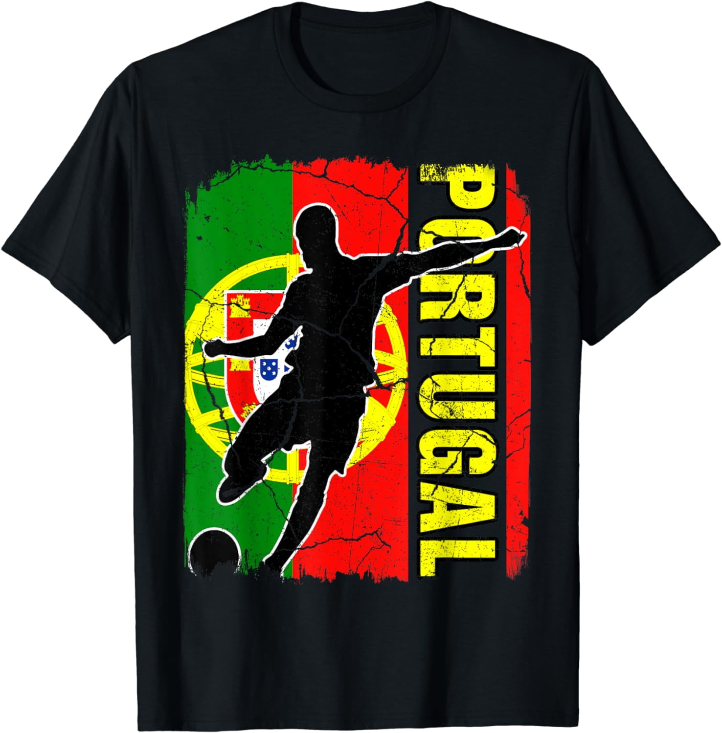 Portugal Soccer Team Portuguese Flag Jersey Football Fans T-Shirt ...