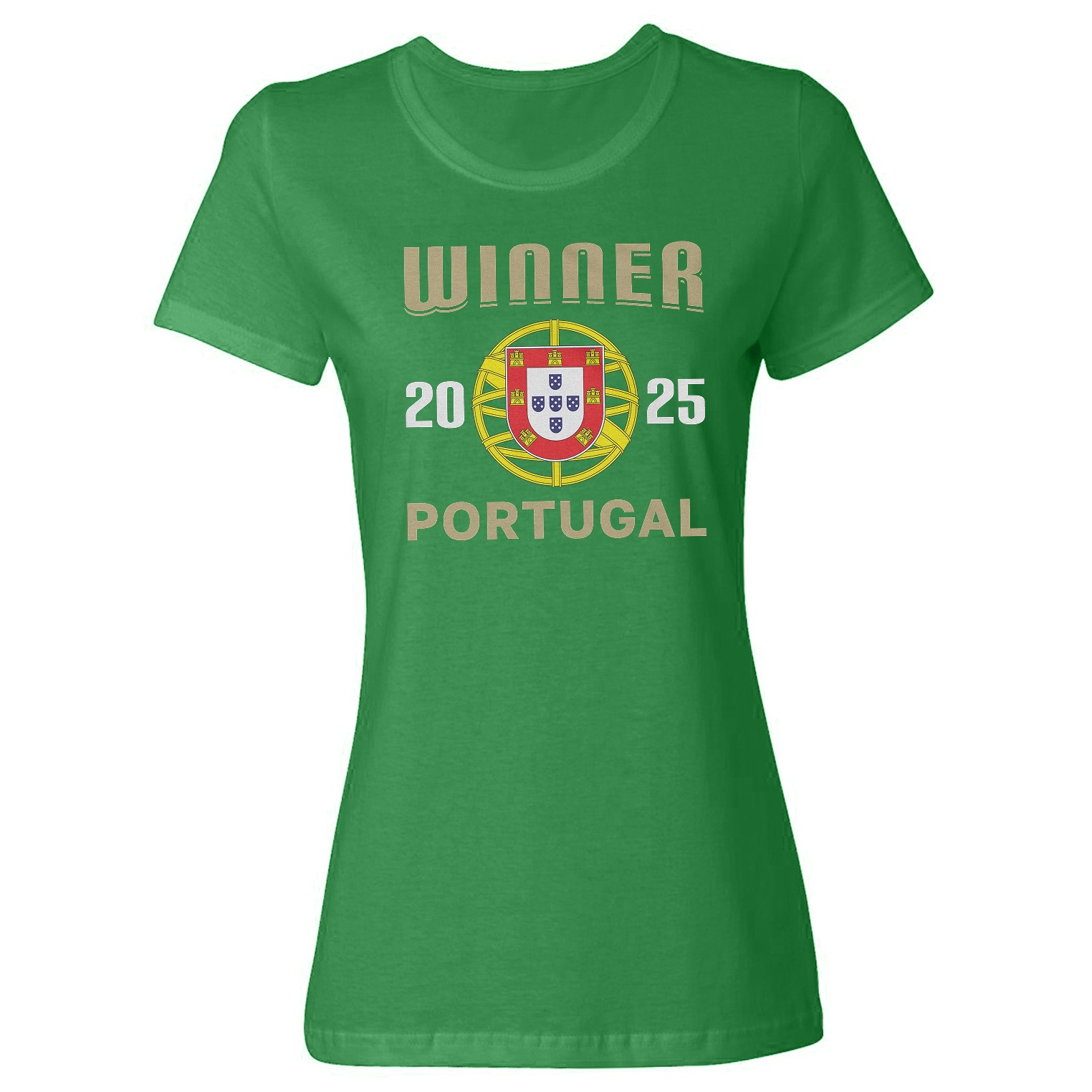 Portugal Soccer Winners - 2025 Europe Nations Fans Ladies' Crewneck T ...
