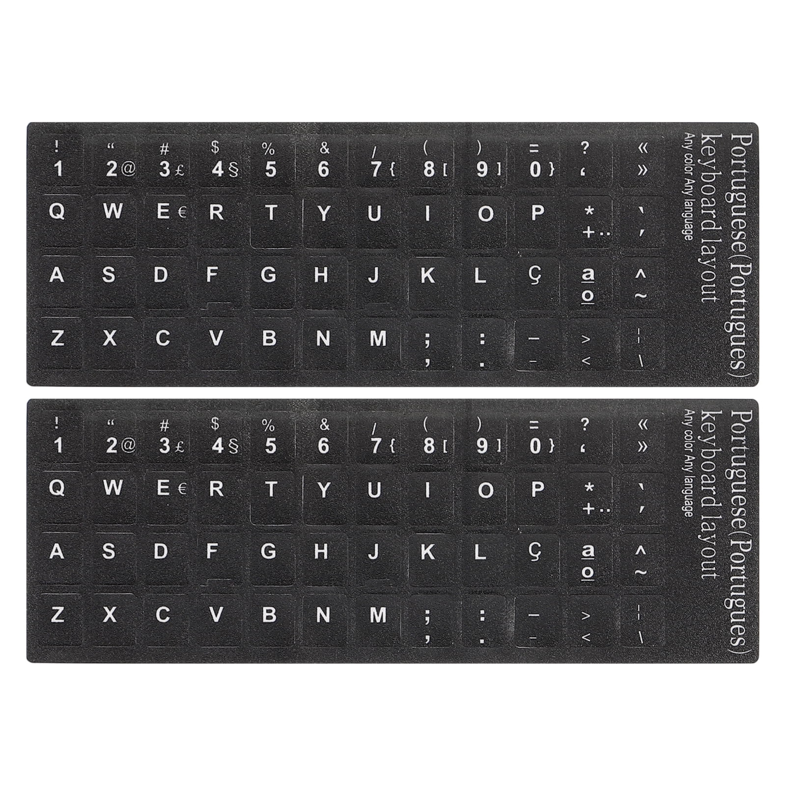 Portuguese Keyboard Stickers PC Keyboard Sticker Black Background with ...