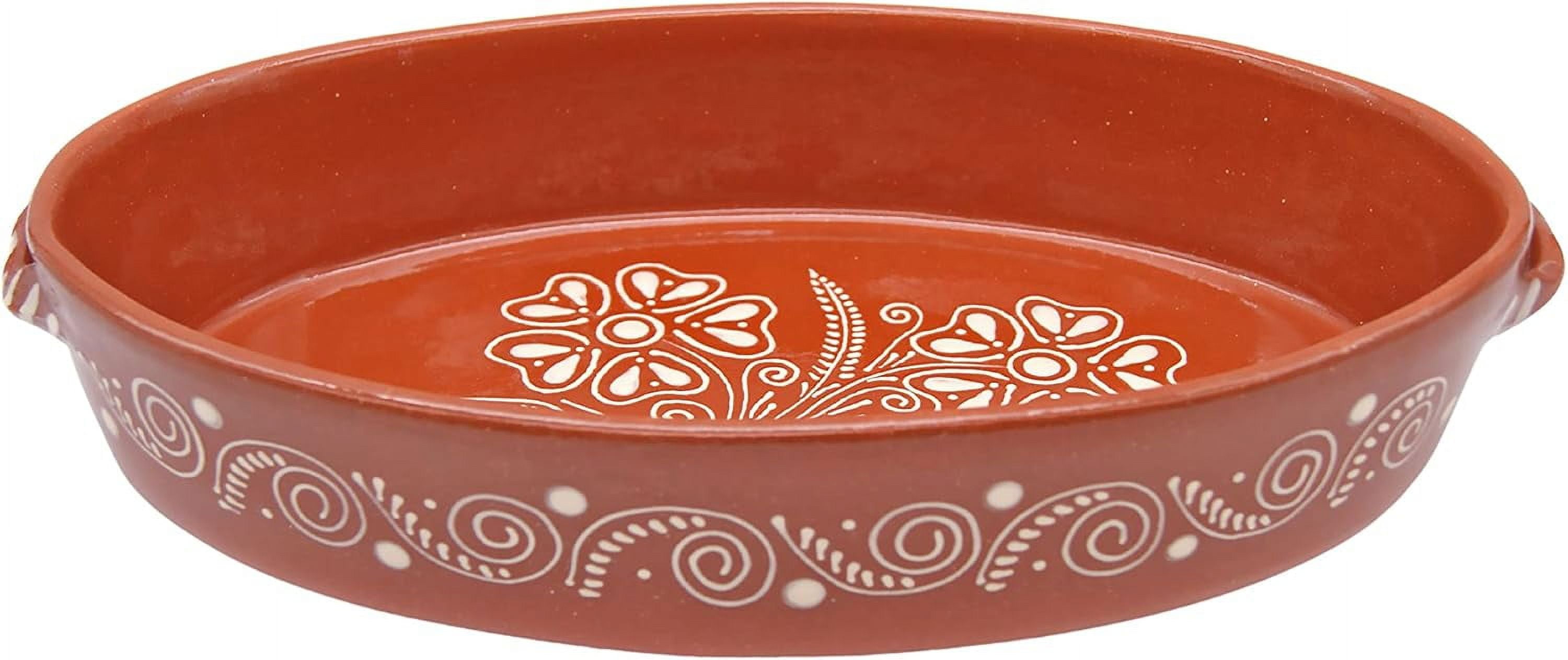 Portuguese Pottery Terracotta Clay Oval Baking Pan for Oven Casserole ...