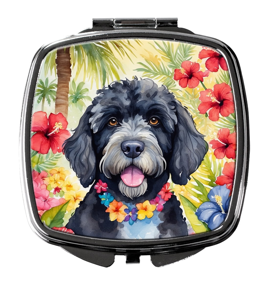 Portuguese Water Dog Luau Compact Mirror 2.75 in x 3 in - Walmart.com