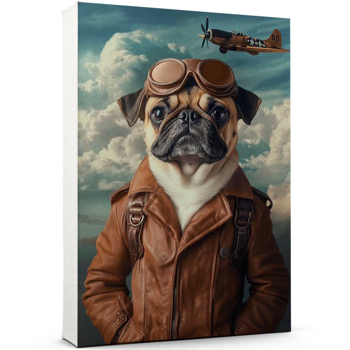 Portuguese Water Dog Pilot Wall Art, Pet Art, Funny Dog Poster 8x12in ...