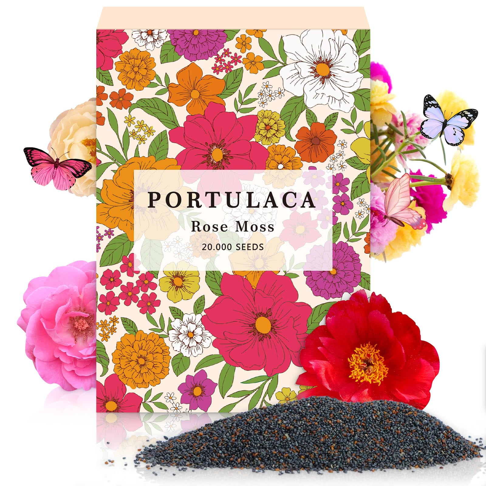 Portulaca Grandiflora &EGSC Moss Rose Seeds | 20,000+ Annual Non-GMO ...