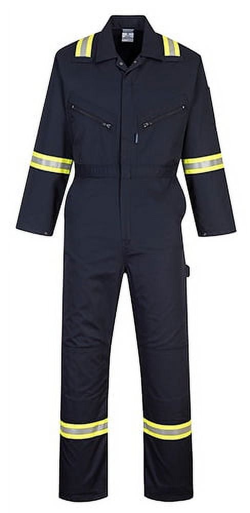Portwest F128 Mens Modern Reflective Iona Extra Work Coverall Navy, 4X ...
