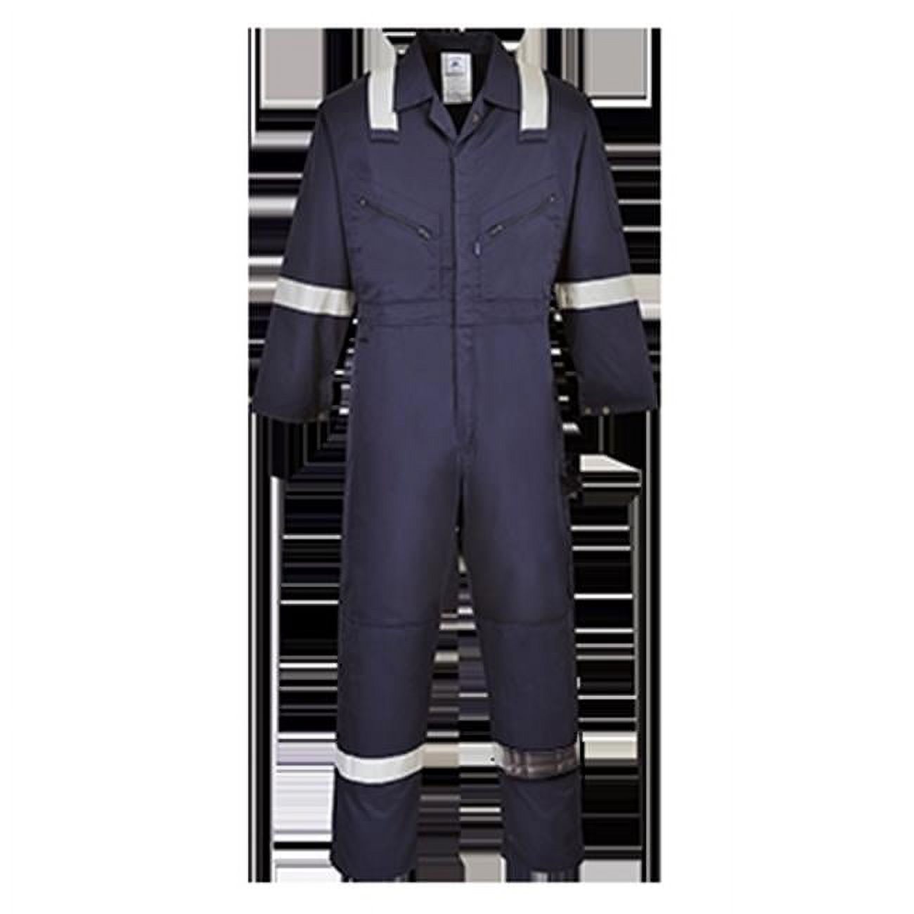 Portwest F813 Mens Relective Iona Polycotton Safety Coverall Navy, 4X ...