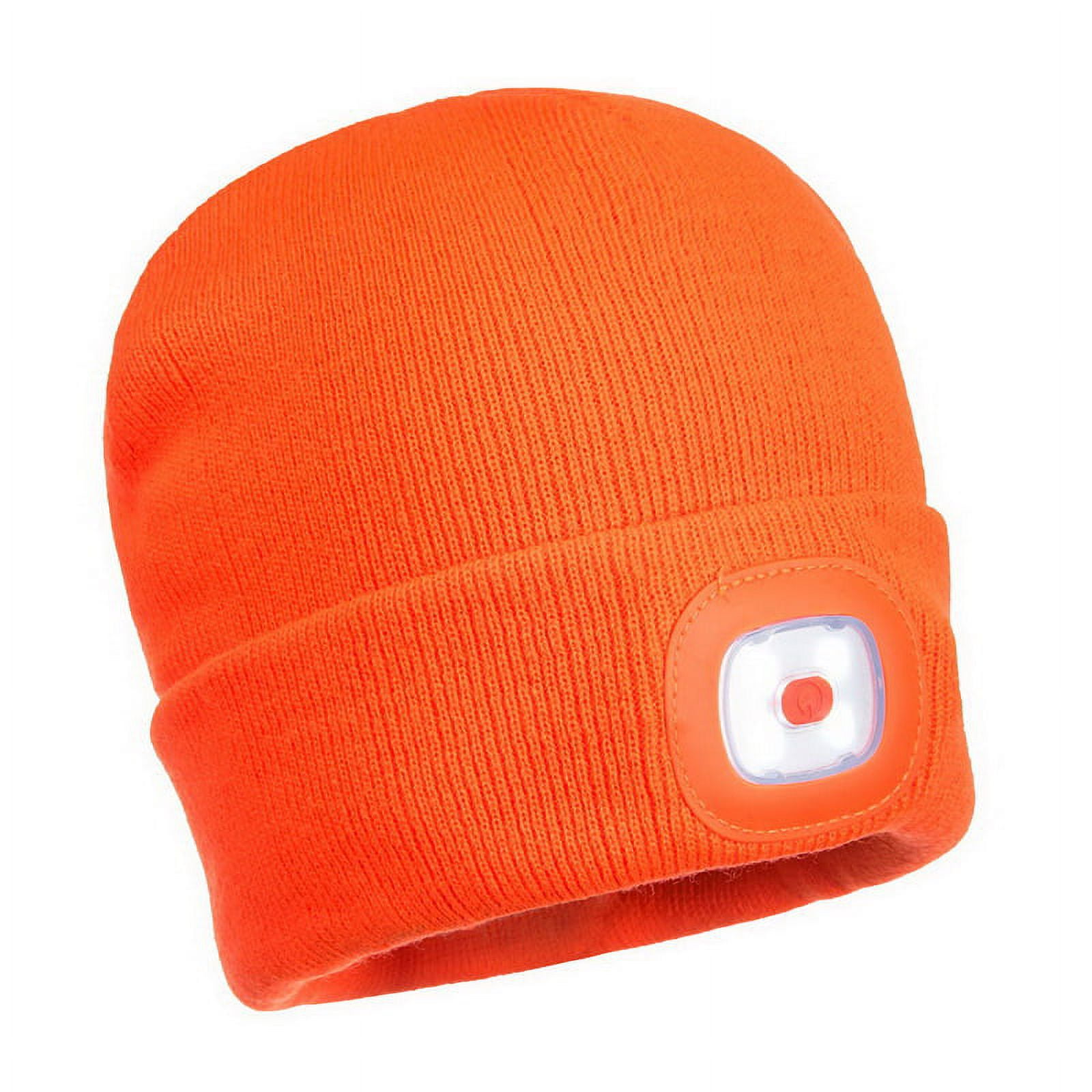Portwest Mens Beanie Hat LED Head Light USB Rechargeable Warm Work ...