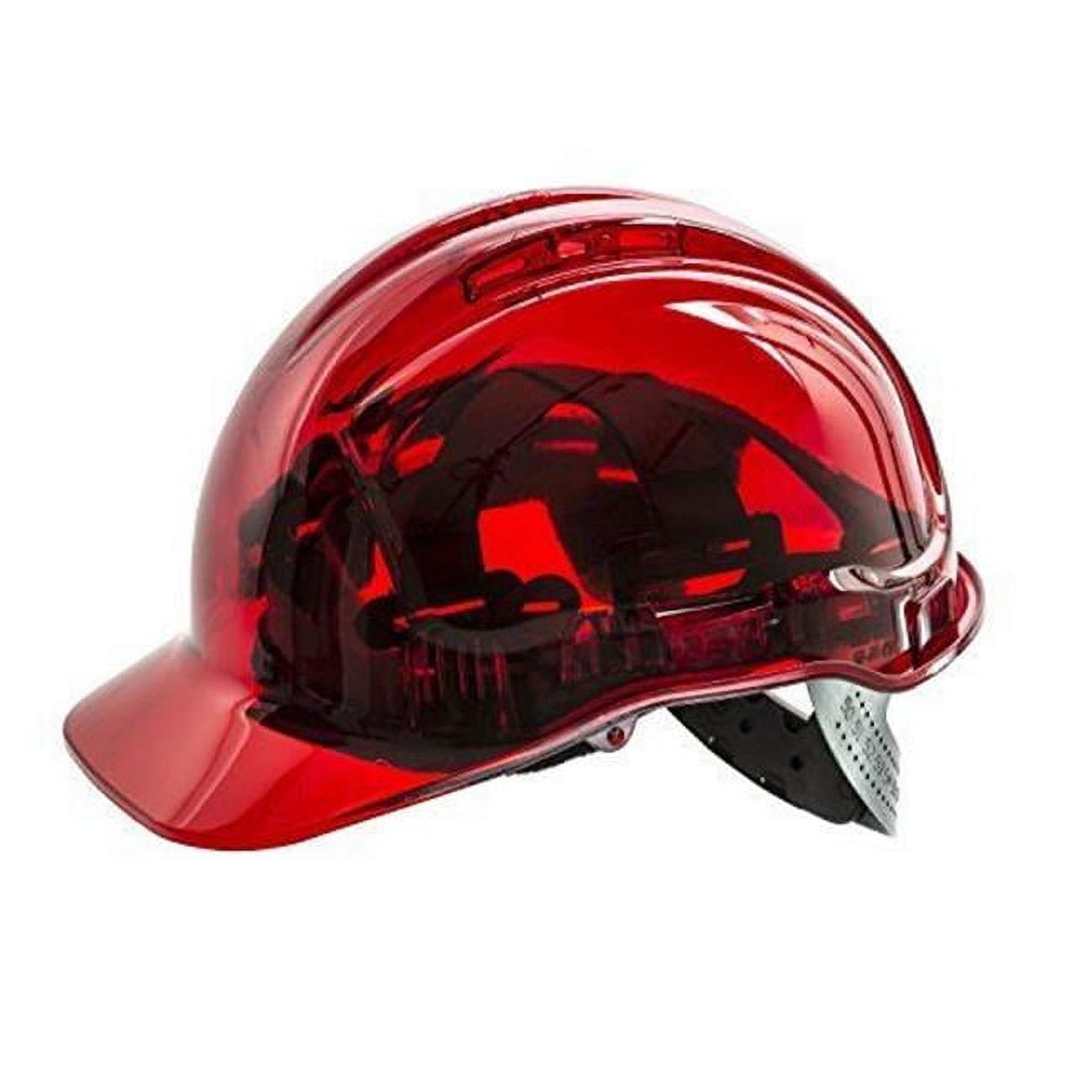 Portwest PV60 Peak View Lightweight Ratchet Vented Hard Hat Red ...