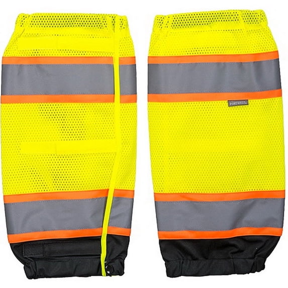 Portwest US389 Lightweight Hi Vis Reflective Two-Tone Gaiters Yellow ...