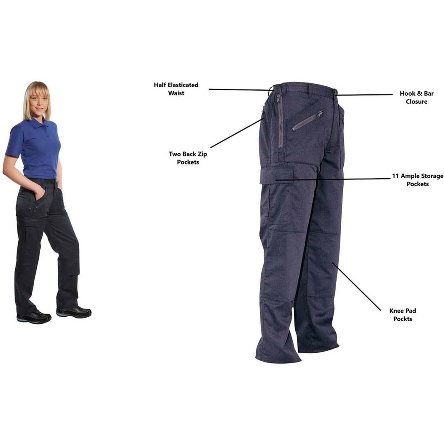 Portwest Womens Action Work Pants / Pant - Walmart.com