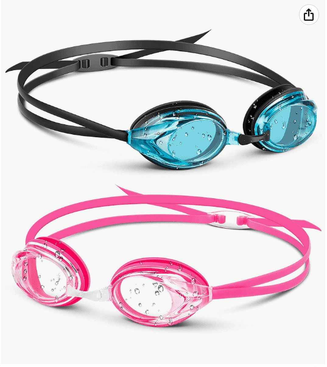 Portzon 2 Pack Swim Goggles , Anti Fog Clear No Leaking Swimming ...