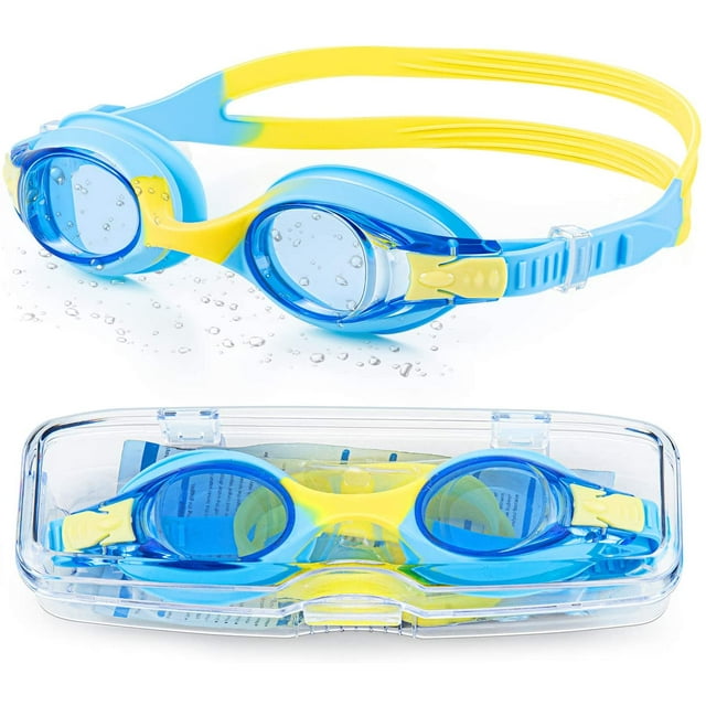 Portzon Unisex-Child Swim Goggles, Anti Fog No Leaking Clear Vision ...