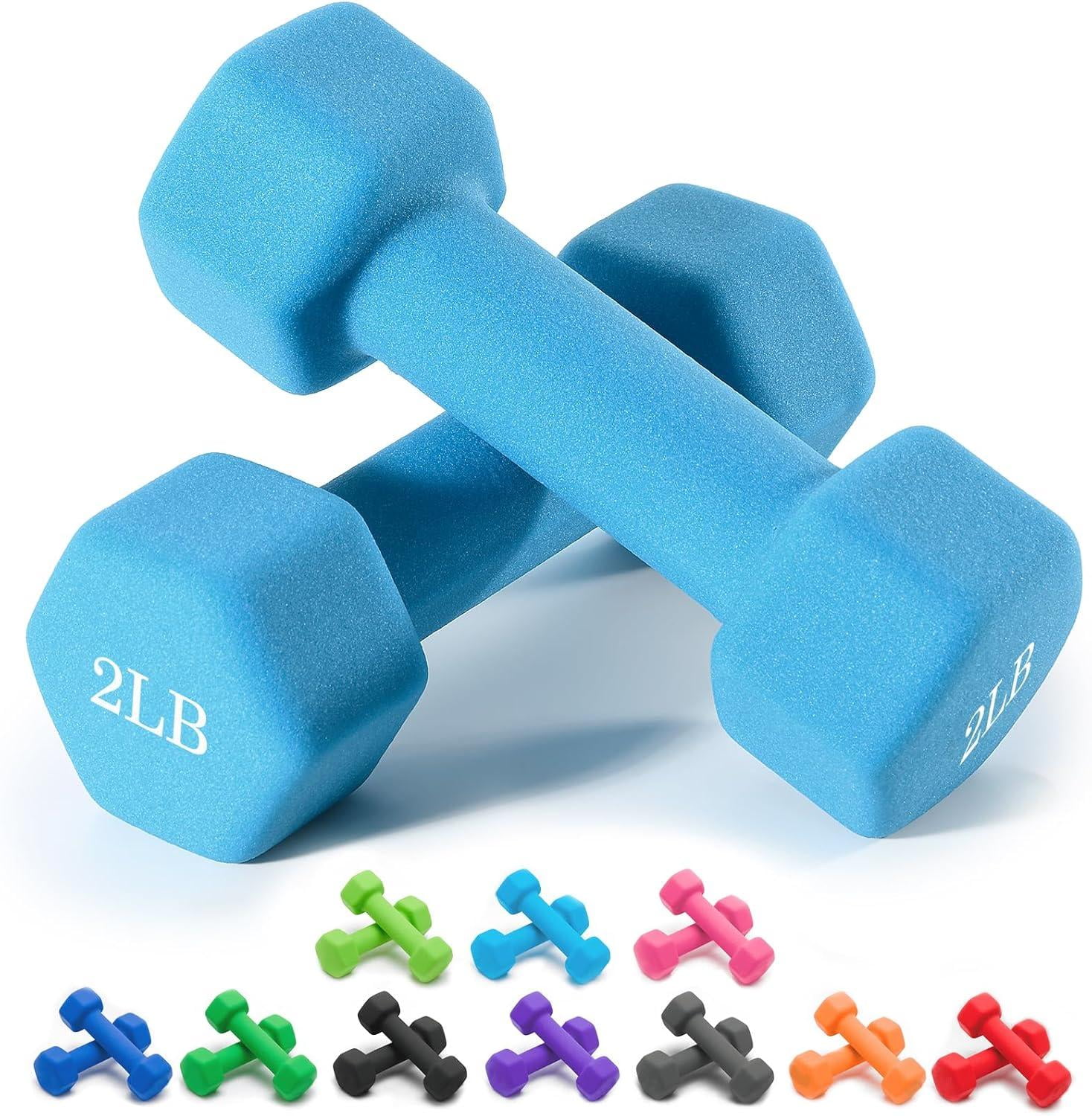 Portzon Weights Dumbbells 10 Colors Options Compatible with Set of 2 ...