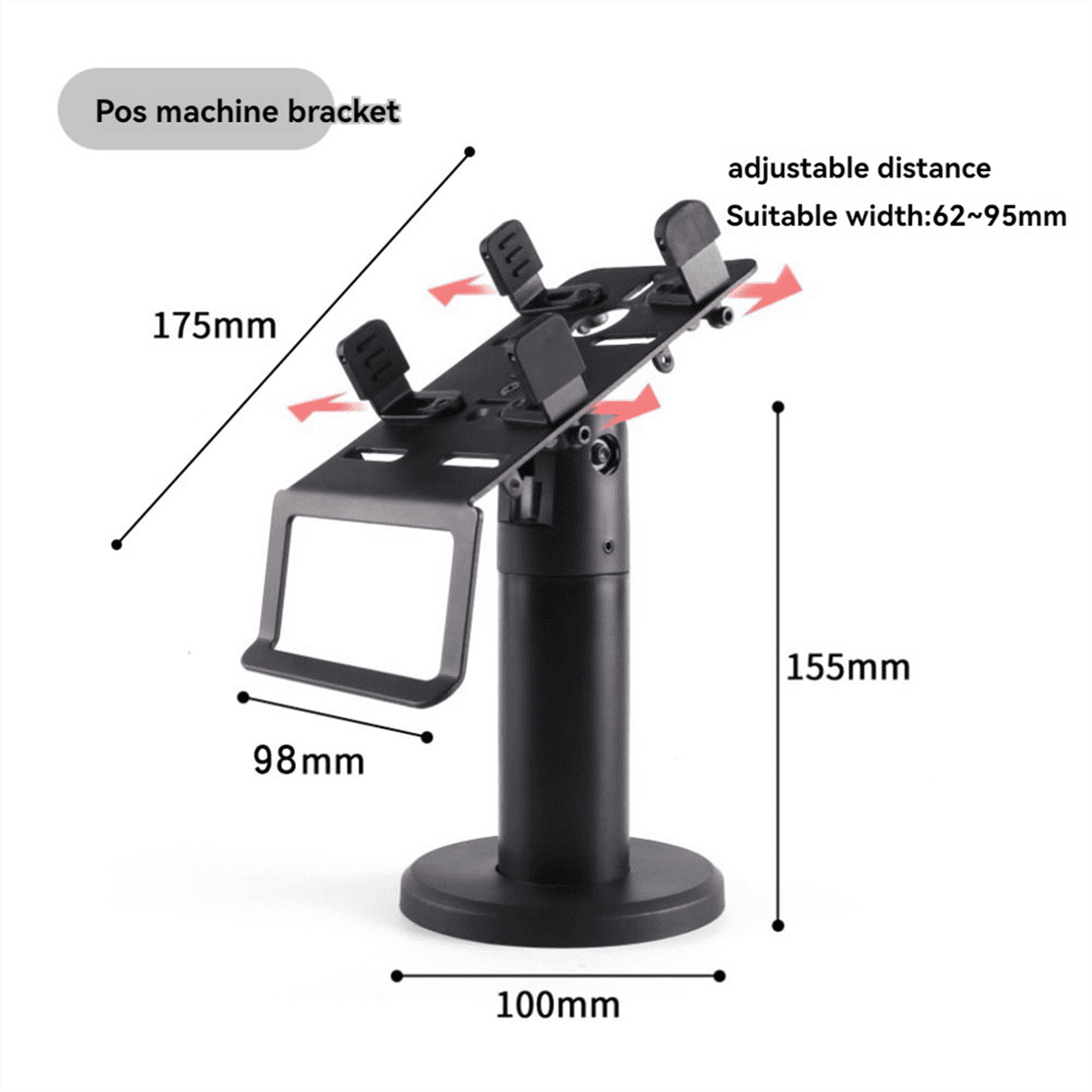 Pos Machine Stand 360 Degrees Rotatable Pos Display Cashier Display ...