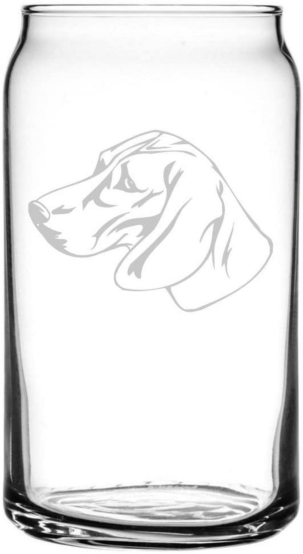 Posavac Hound Dog Themed Etched All Purpose 16oz Libbey Can Glass ...