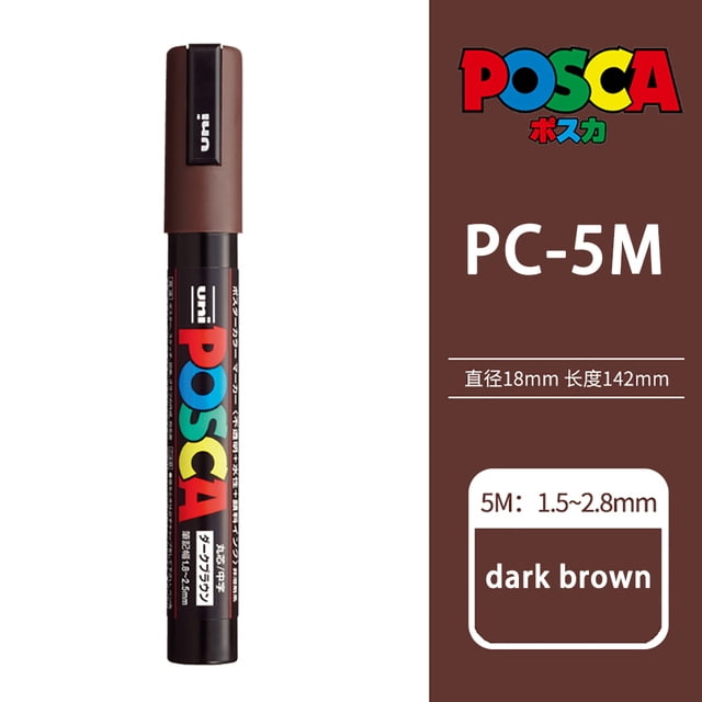 Posca 54 Colors Acrylic Markers Paint Pen PC-5M Medium 1.8-2.5mm ...