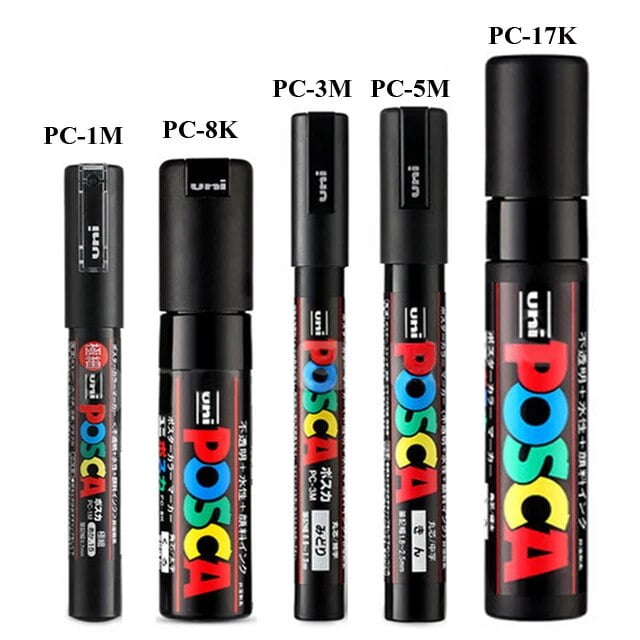 Posca Acrylic Paint Marker Pen, PC-5M/3M/1M/8K/17K 7/8/15/24/29/48 ...