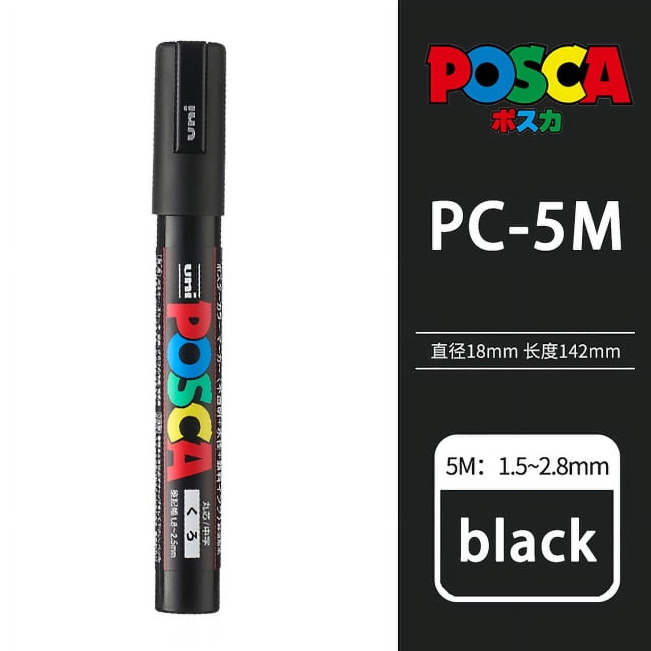 Posca Marker Pen Gold Silver Black White POP Poster Water-based ...