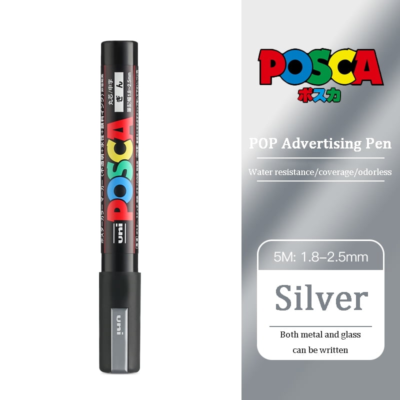 Posca Markers with Reversible Tips, MITSUBISHI 5M Medium Acrylic Paint ...