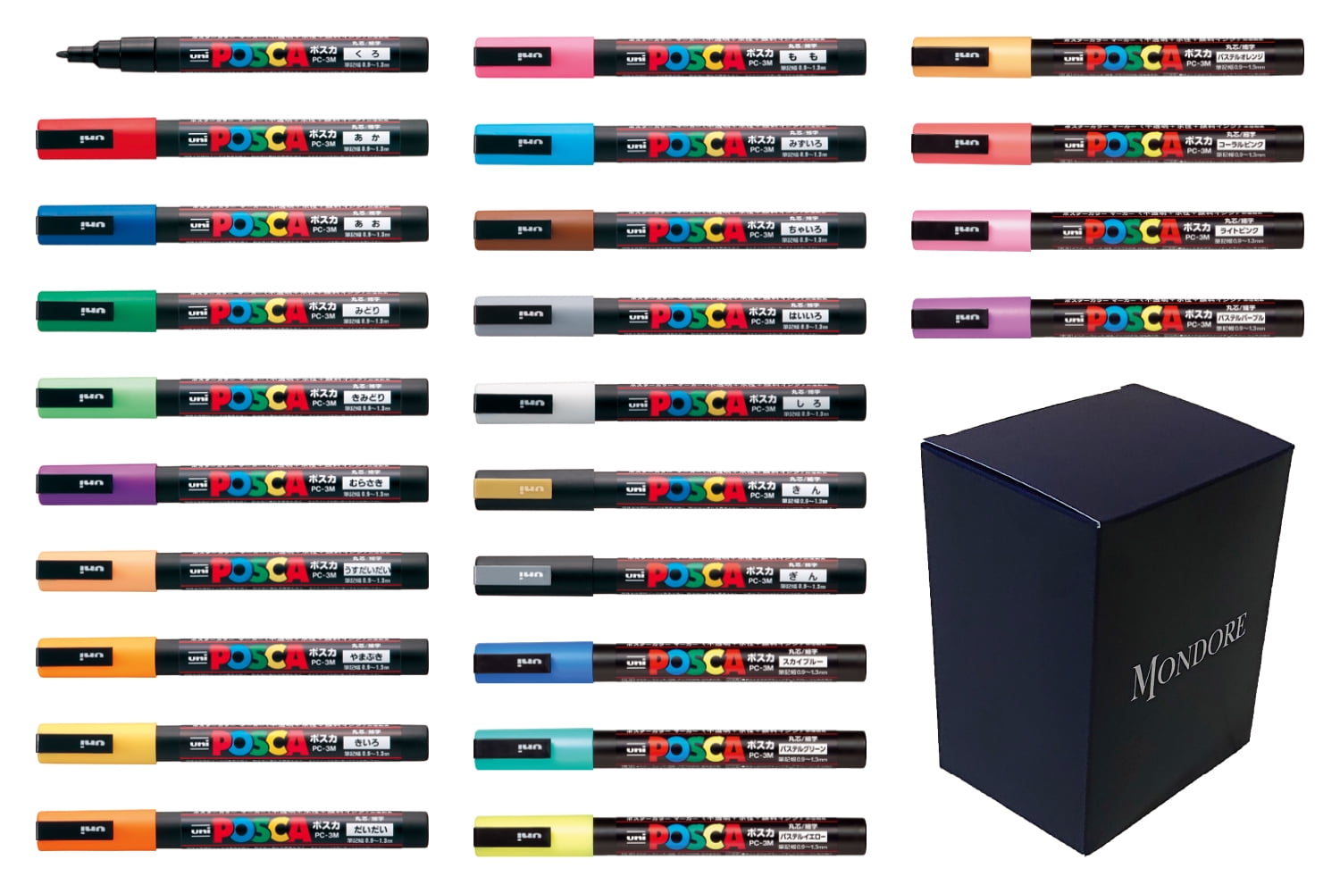 POSCA Paint Marker Pen Fine Point 24 Colors Set, 0.9mm-1.3mm ...